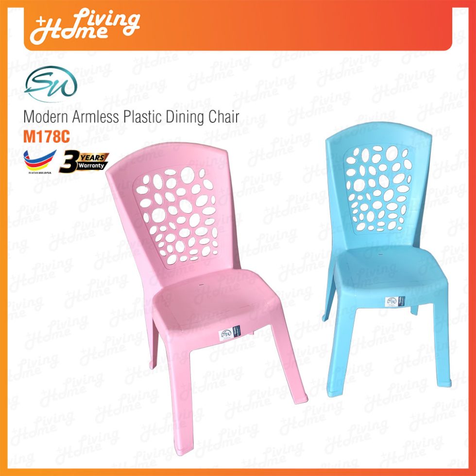 Modern Armless Stackable Plastic Dining Color Chair M178C - Plastic ...